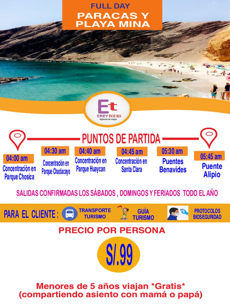 Tour a Paracas y Playa Mina: Un Día Completo | PDF