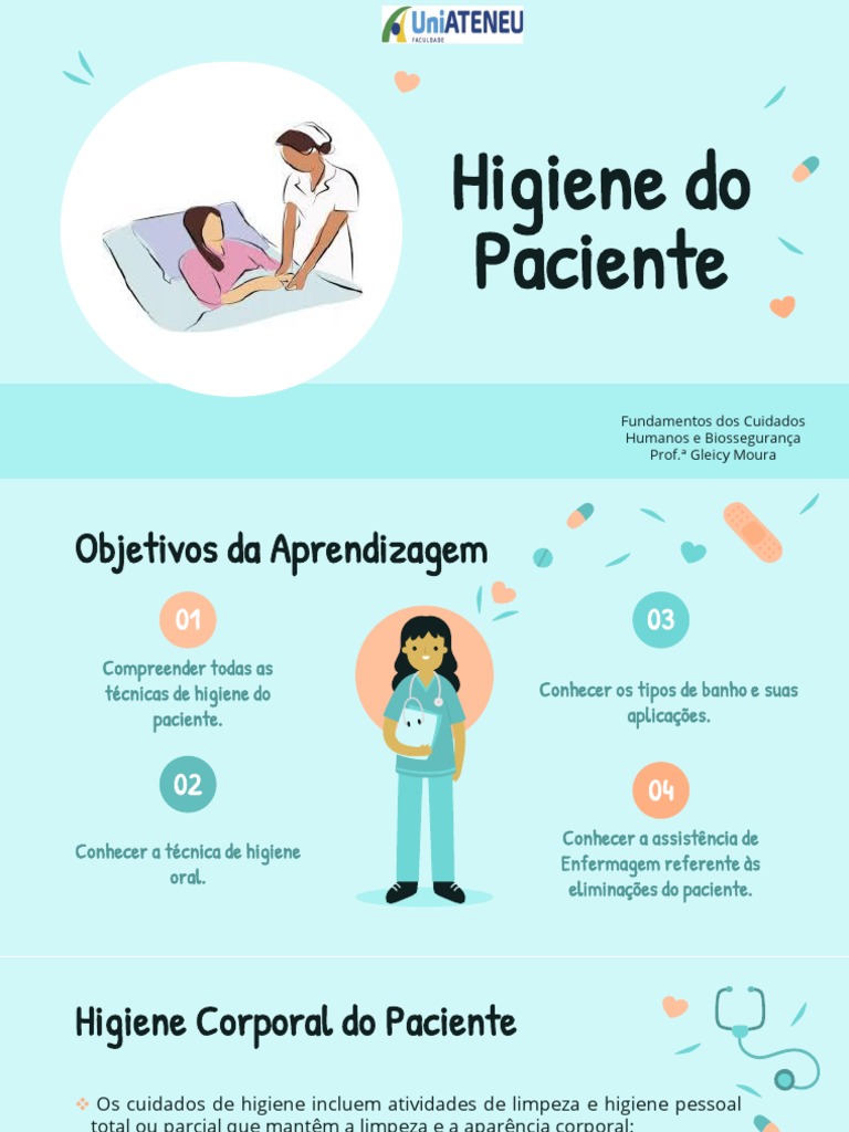HIGIENE do PACIENTE E MÃOS - AULA 9 | PDF | Boca | Higiene bucal