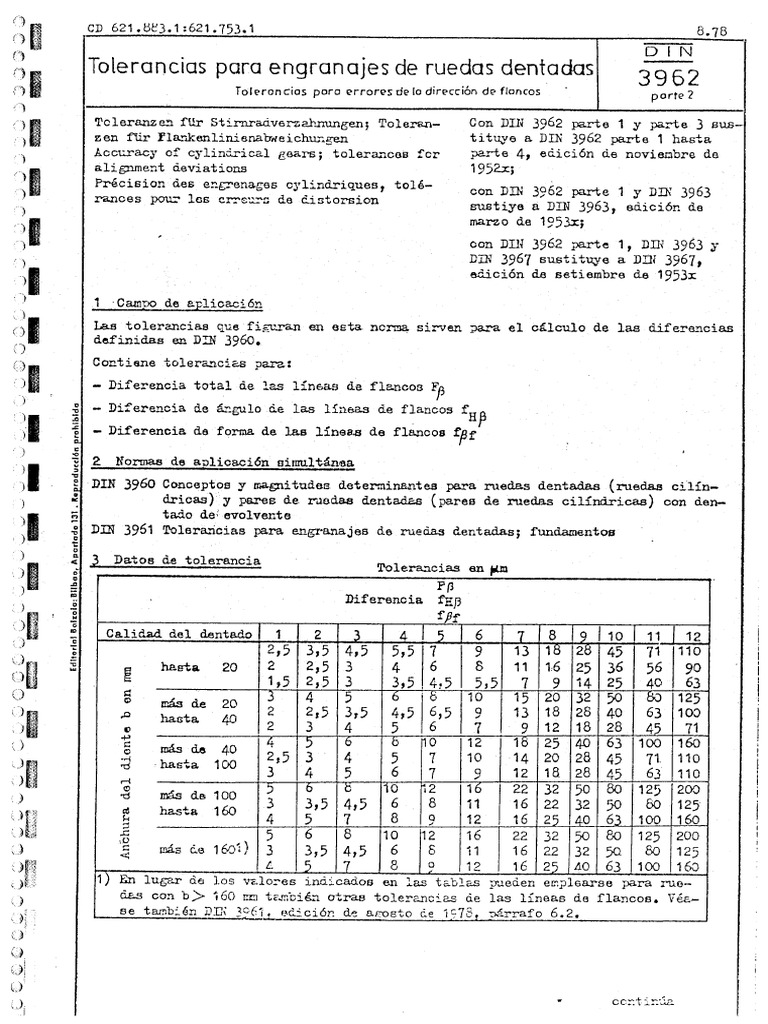 DIN-3962 Parte 2 | PDF