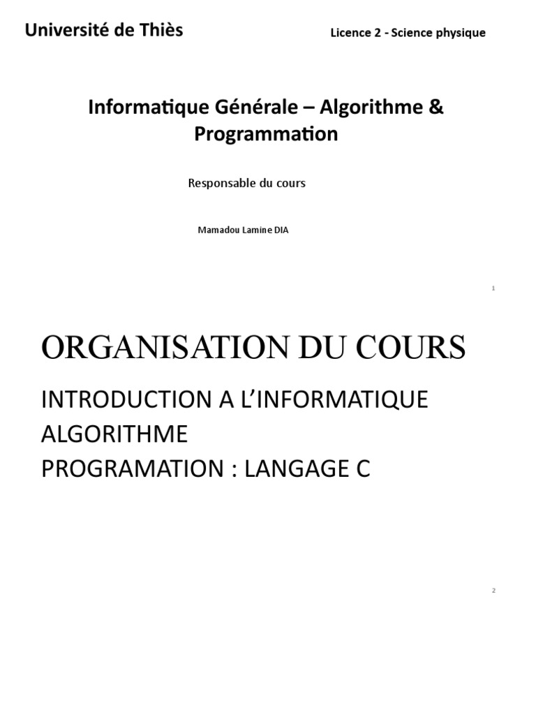 Introduction à l'informatique | PDF | Informatique | Programmation