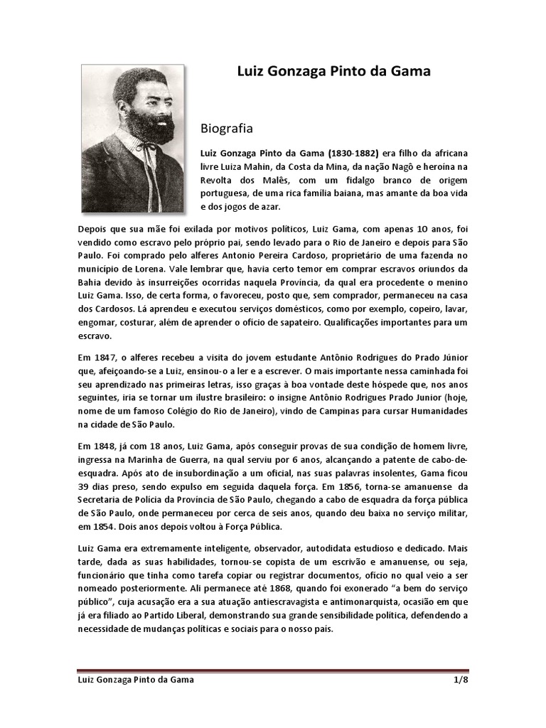 Irmão LUIZ GONZAGA PINTO DA GAMA (1830-1882) | PDF | Advogado