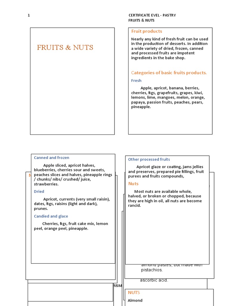 Fruits & Nuts | PDF