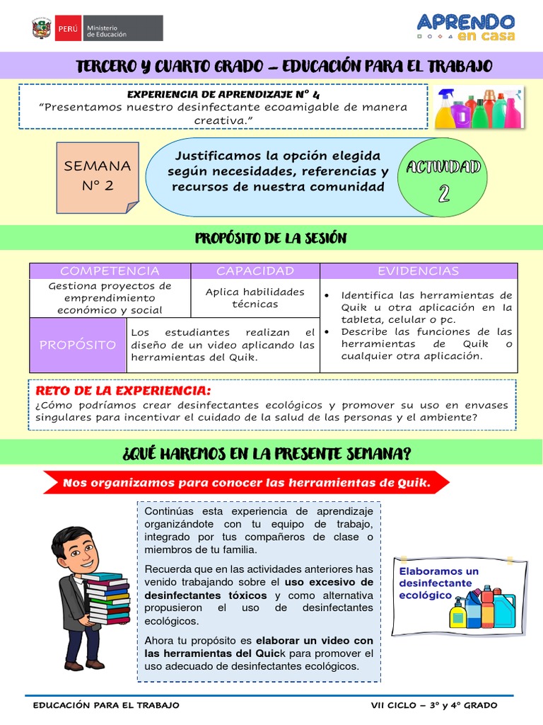 Iv Experiencia De Aprendizaje Act 2 3 Y 4 Grado Sem 2 Pdf
