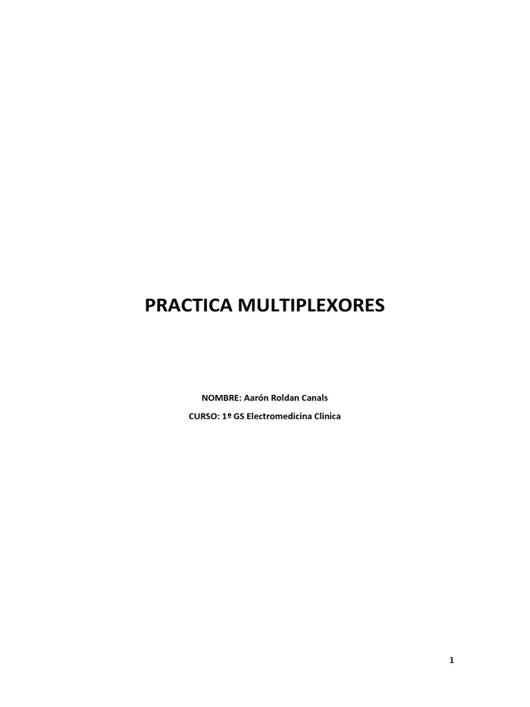 Memoria MUX Aarón Roldán | PDF | Ingeniería Informática