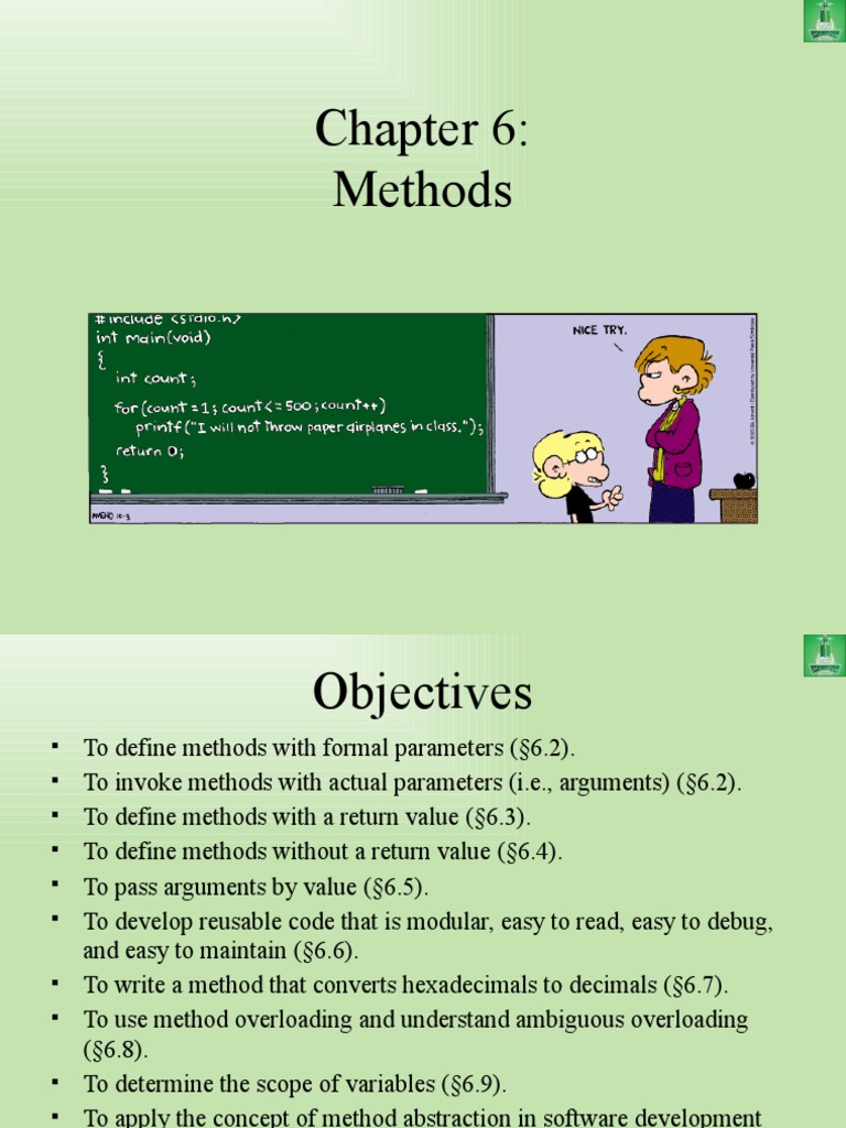 CPCS202 06 Methods S19 | PDF | Parameter (Computer Programming ...