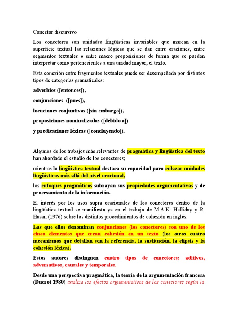 Conector Discursivo | PDF | Proposición | Semántica
