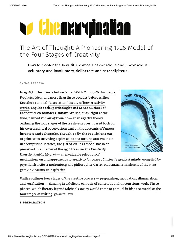 Wallas' Four Stages of Creativity | PDF | Creativity | Thought