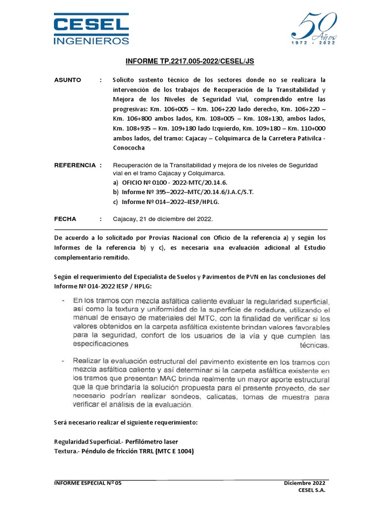 Informe Tp.2217.005.2022.cesel | PDF