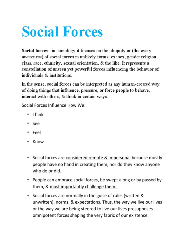 4 Social Forces Social Map Social Imagination. | Download Free PDF ...