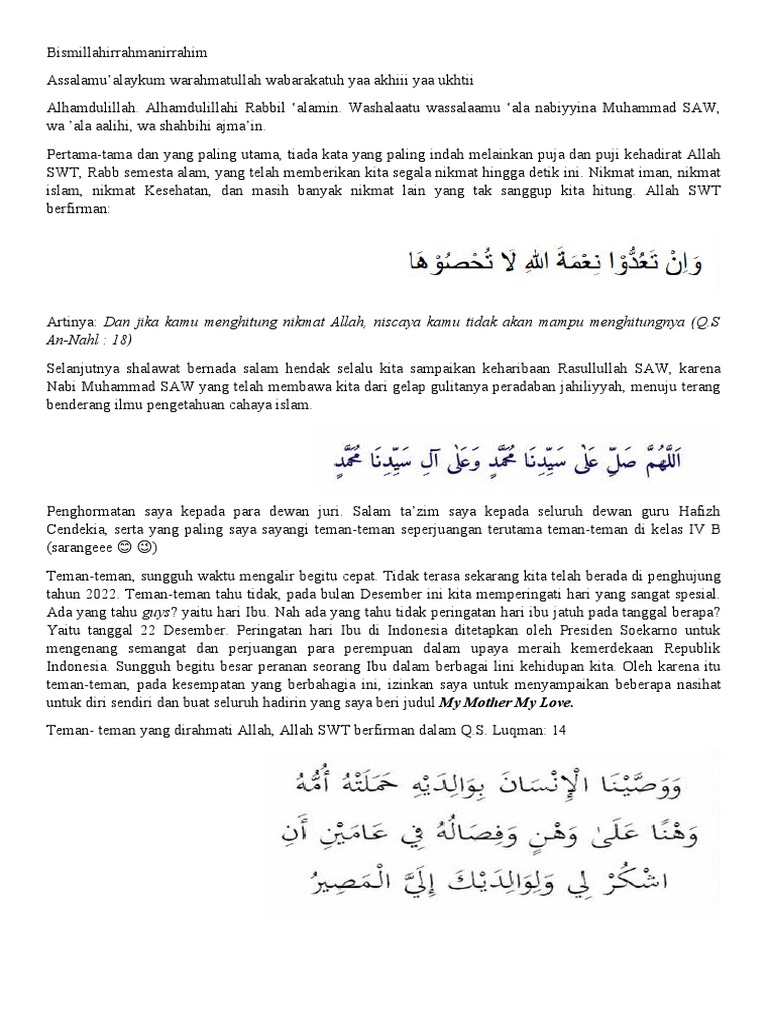 Lomba Pidato Anak SD | PDF