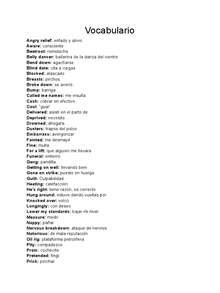 Vocabulario | PDF | Arte