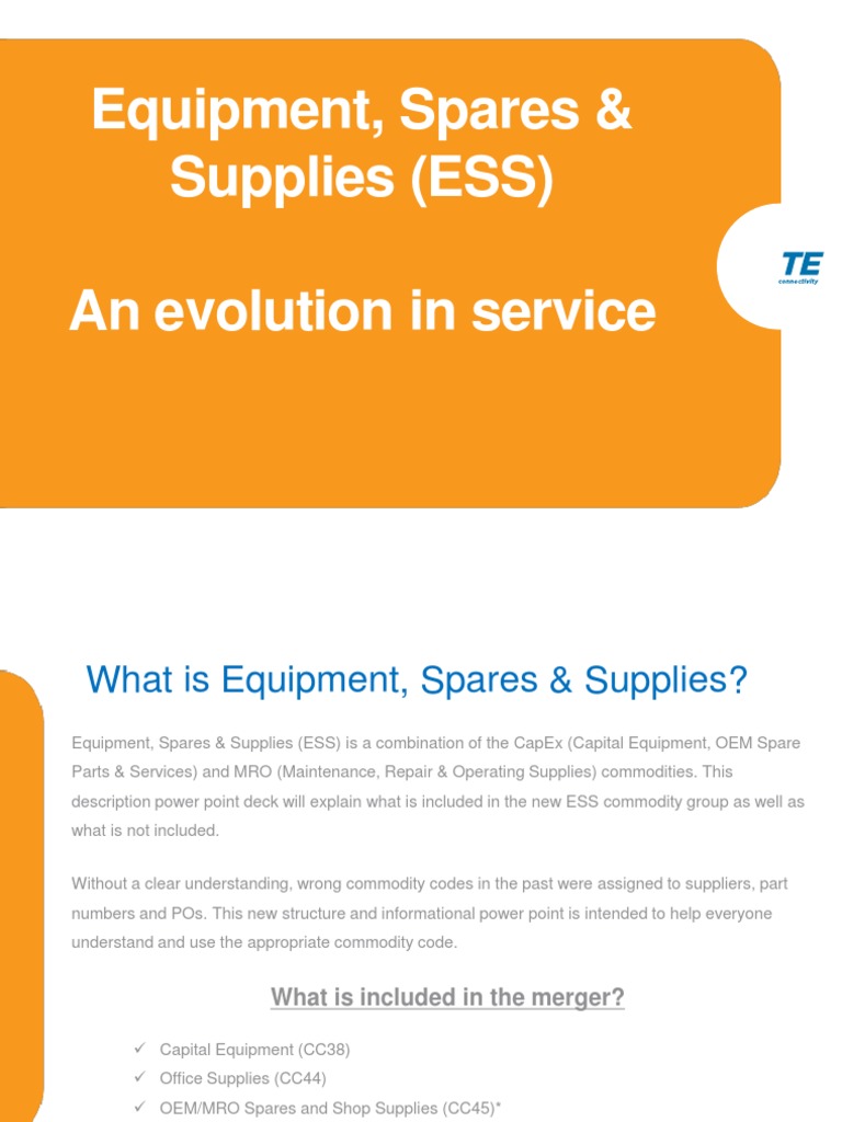 ESS Training PPT Deck | PDF | Electric Motor | Warehouse