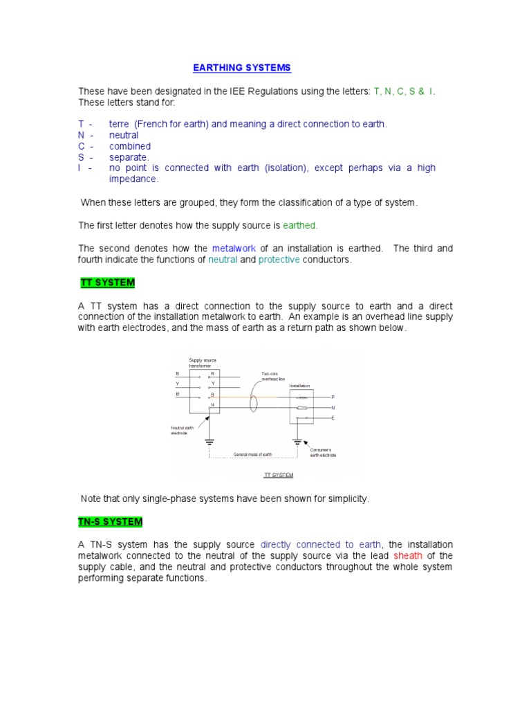 Earthing Systems | PDF | Power (Physics) | Components