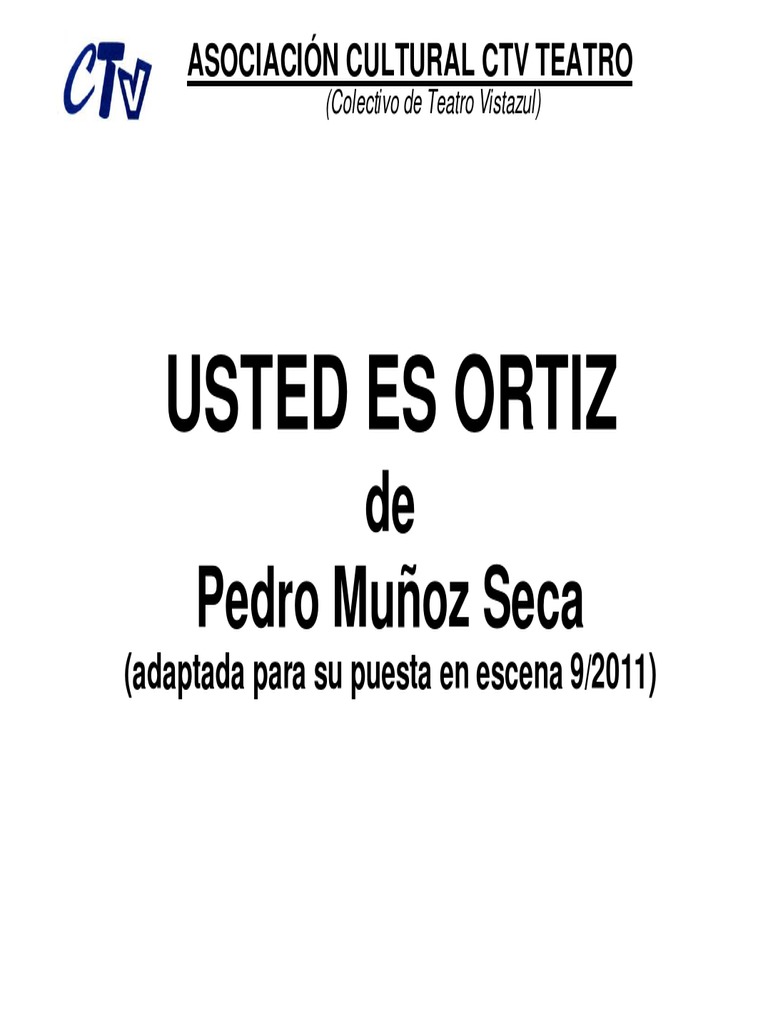 Usted - Es.ortiz - Muñoz Seca | PDF | Ciencias sociales | Clásicos