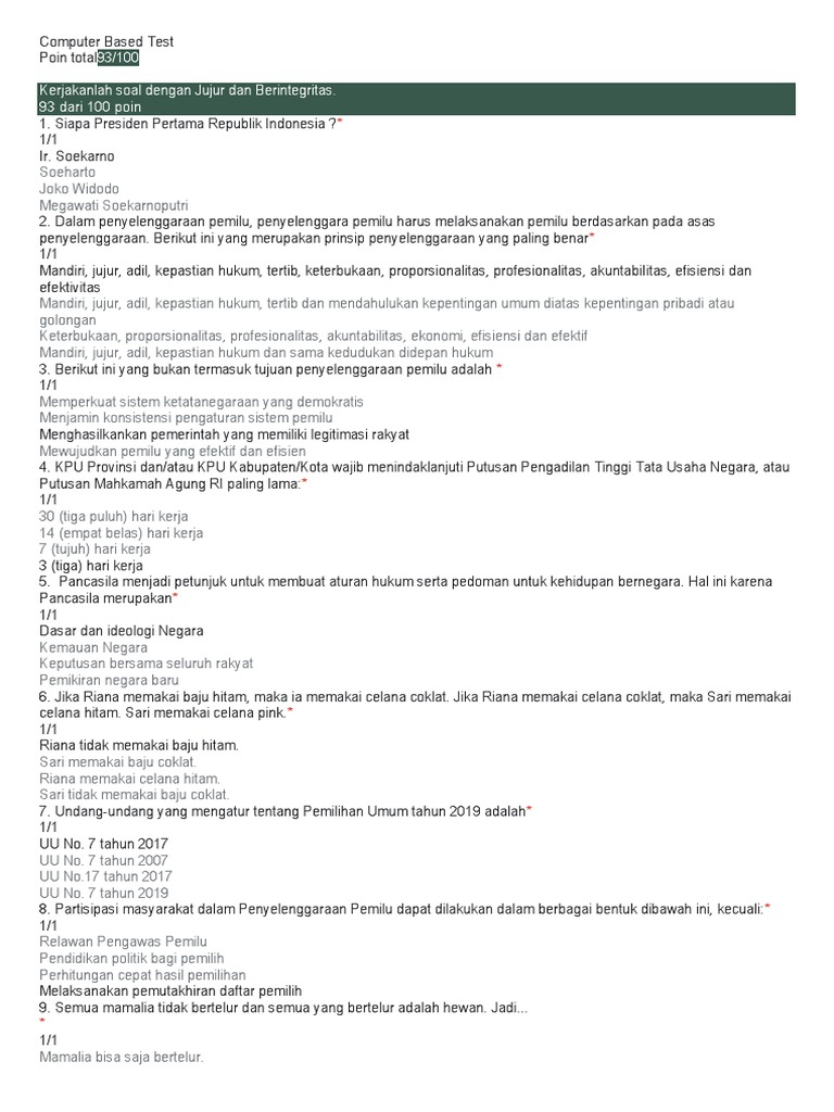 Contoh Soal Computer Based Test Pdf