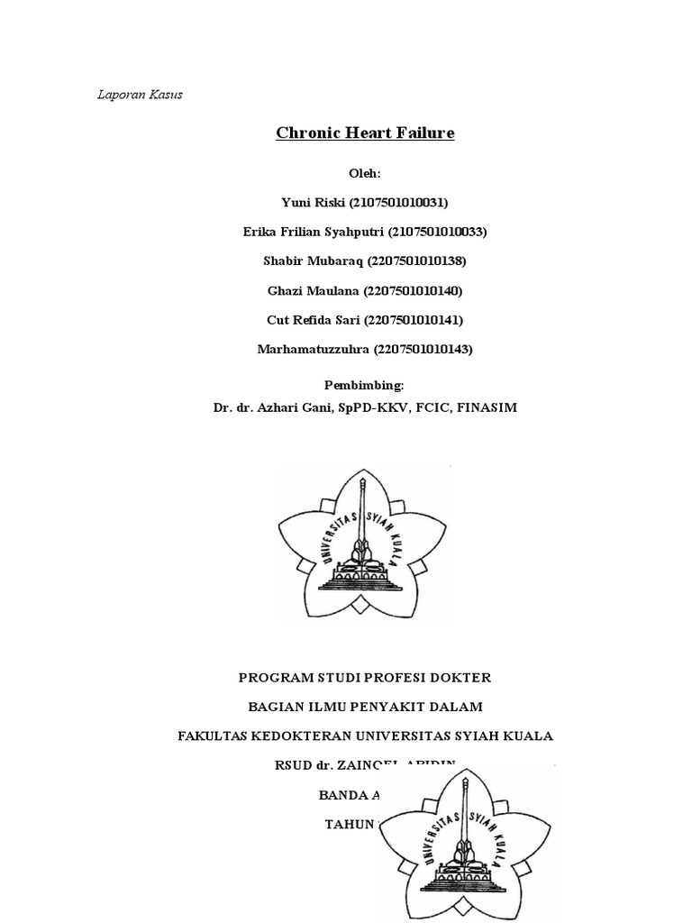 Lapkas CHF Revisi Ke 28-11-2022 | PDF