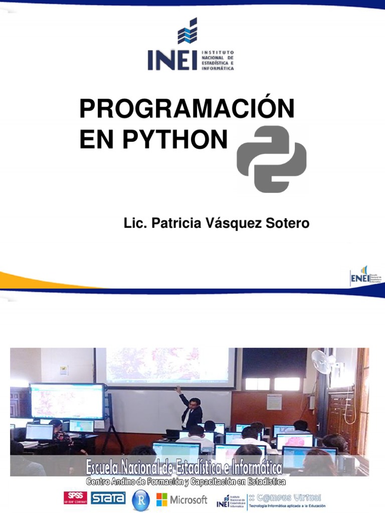 Prog Python Sesion01 | PDF | Lenguaje de programación | Programación de ...