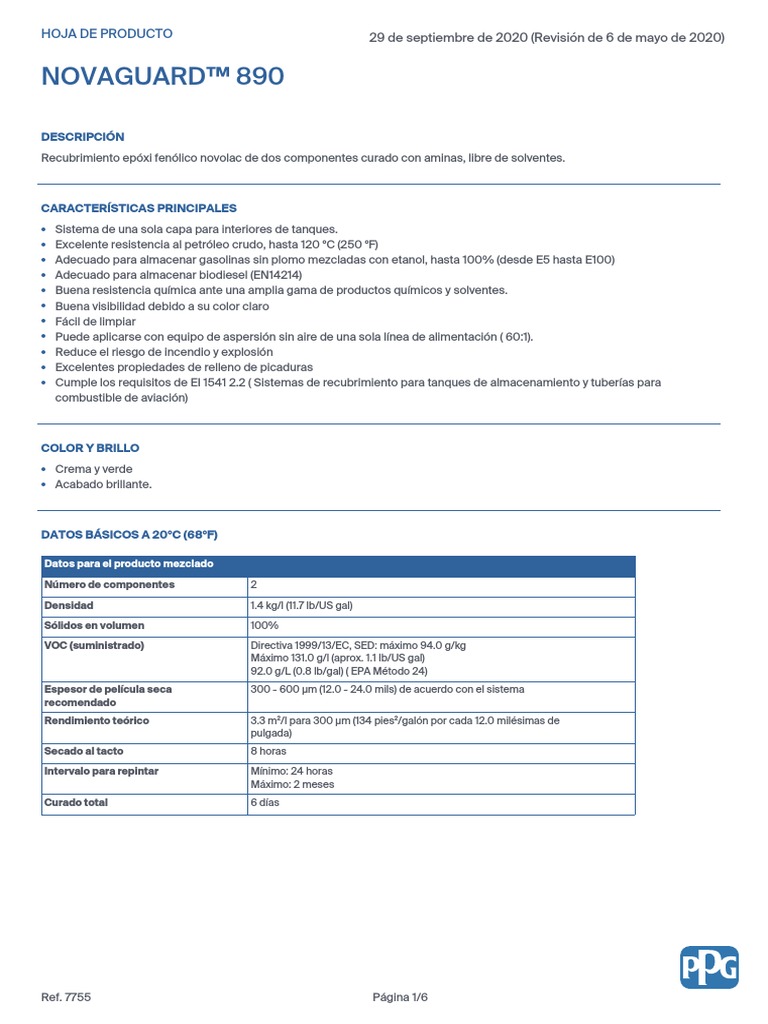Novaguard 890 | PDF | Materiales | Química