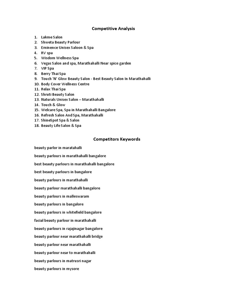 4 Petals Competitors | PDF