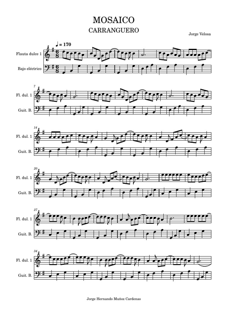 Carranga Mix by Jorge Velosa | PDF