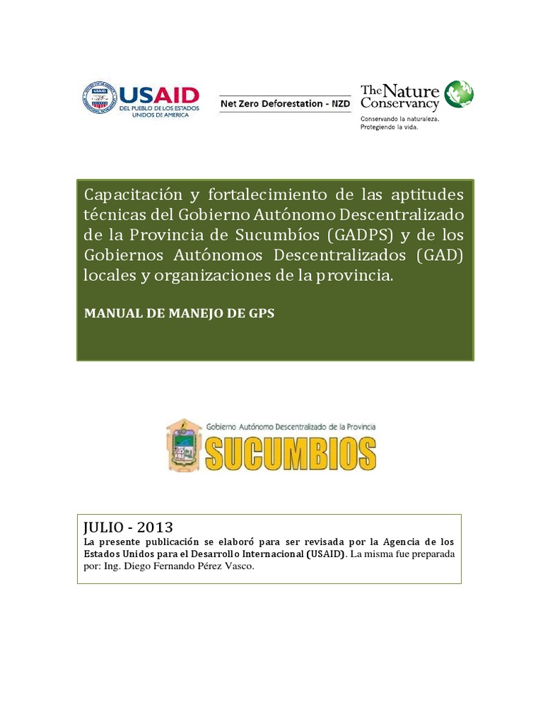 Manual de Manejo de Gps | PDF | Sistema de Posicionamiento Global ...