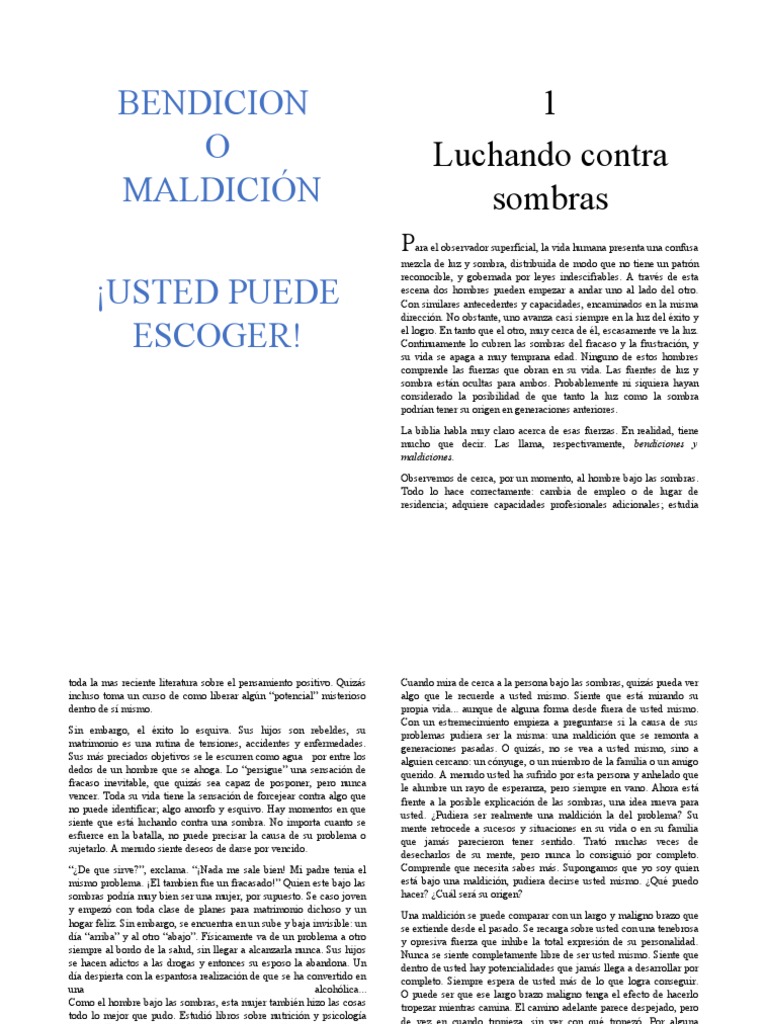 Maldiciones y su impacto generacional | PDF | Oración | Maldición