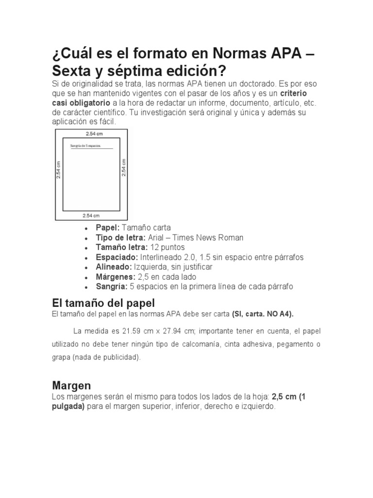 Cuál Es El Formato en Normas APA | PDF