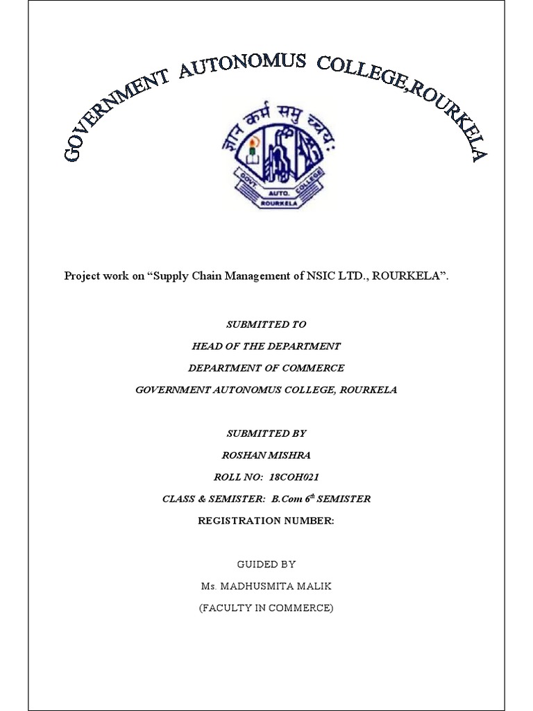 Roshan Pdf Supply Chain Supply Chain Management