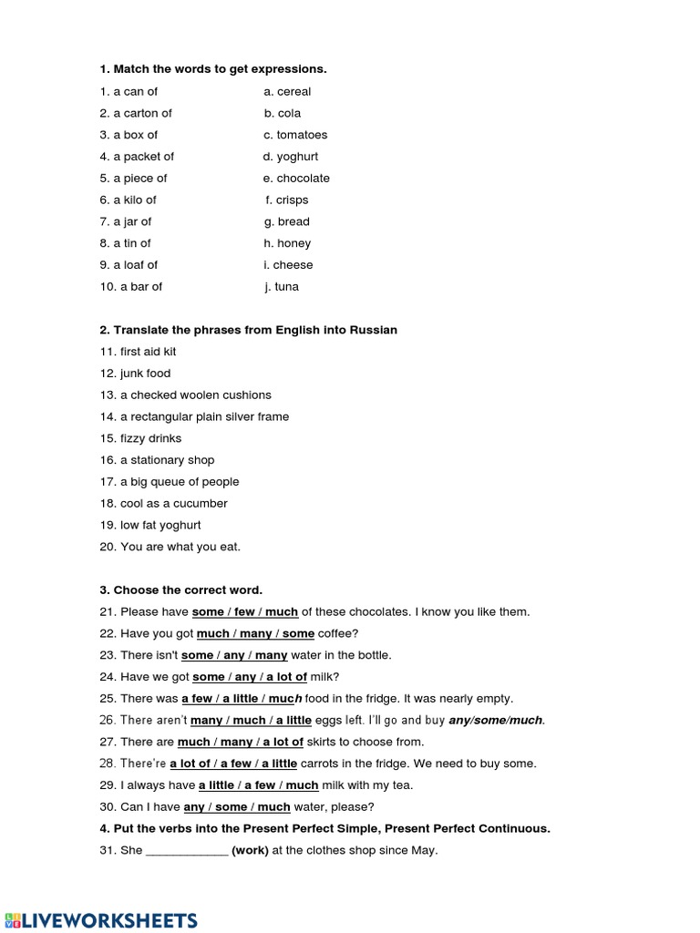 Match The Words To Get Expressions | PDF