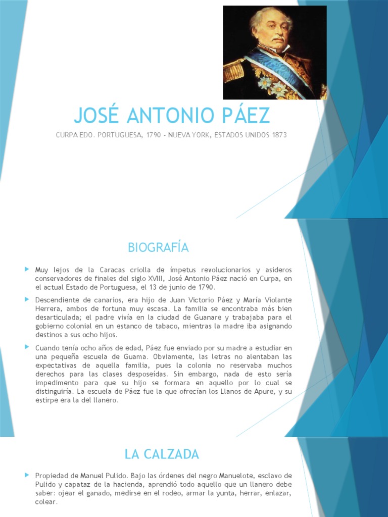 José Antonio Páez, caudillo de la independencia venezolana | PDF | Militar