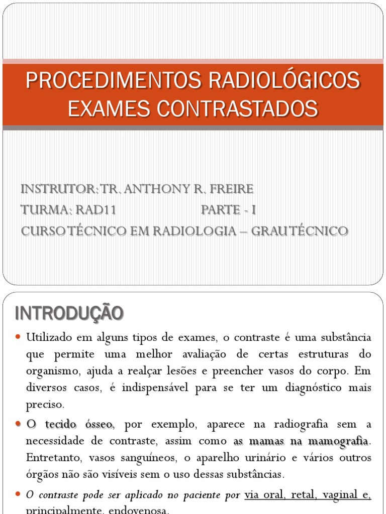 Exames Contrastados | PDF | Especialidades médicas | Medicina Clínica