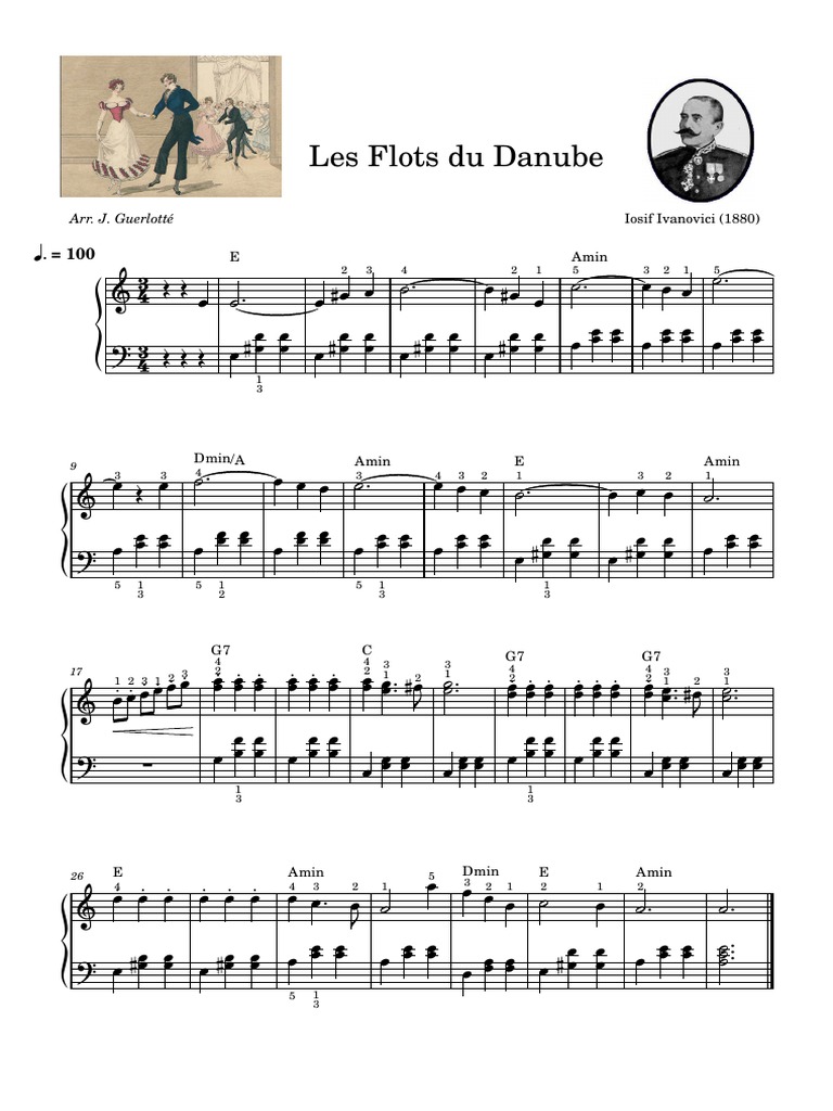 Les Flots Du Danubes Donauwellen Iosif Ivanovici | PDF