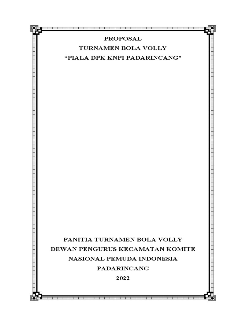 Contoh Proposal Bola Volly | PDF
