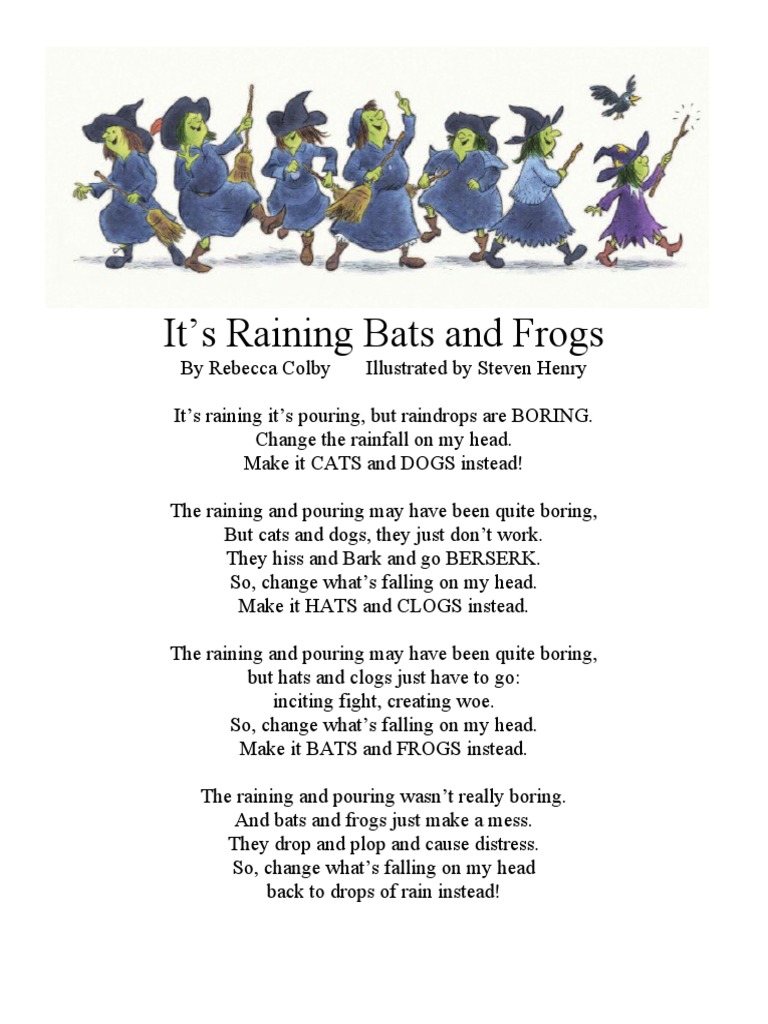 It's Raining Bats and Frogs | PDF | Language Arts & Discipline | Home ...