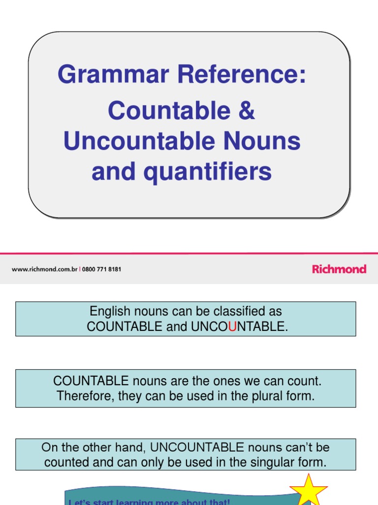 Unit 7 Countable and Uncountable | PDF | Noun | Grammatical Number