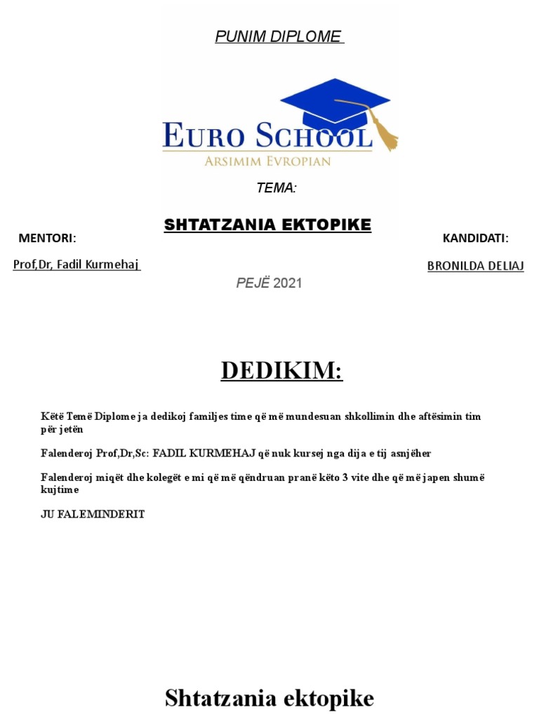 Temë Diplome-Shtatzania Ektopike | PDF
