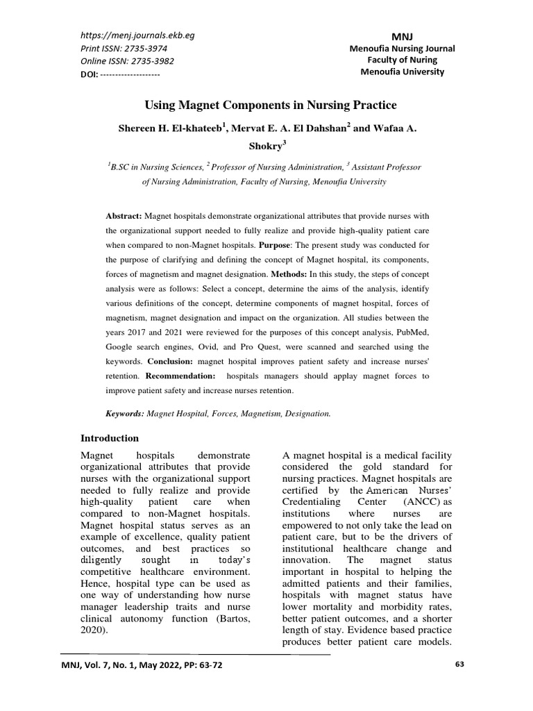 MENJ Volume 7 Issue 1 Pages 63-72 | PDF | Nursing | Autonomy