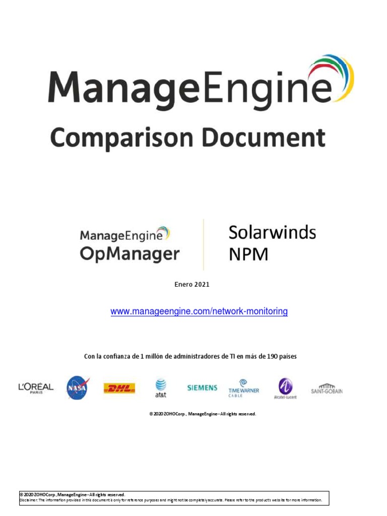 Opm Vs Solarwinds | PDF | Servidor (Computación) | Enrutador (Computación)