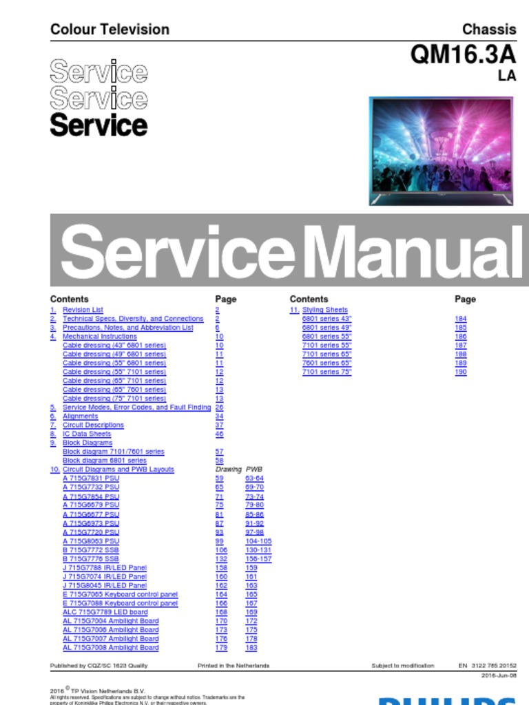 Philips 43PUT6801+Chassis+QM16.3A | PDF