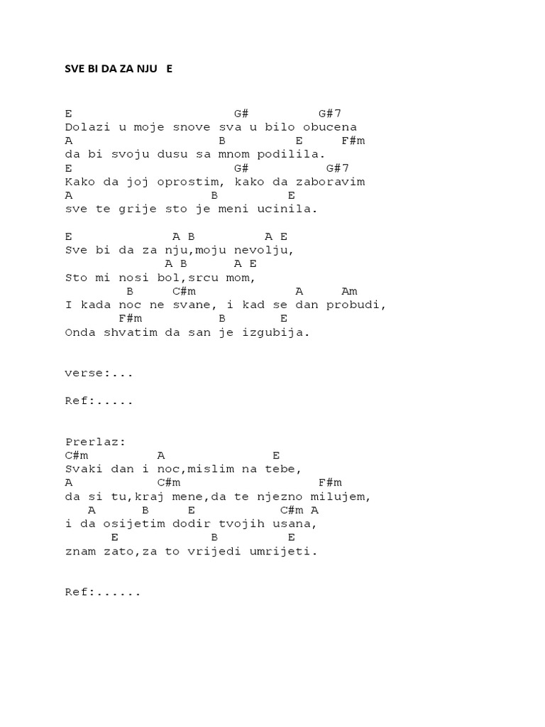 Sve Bi Da Za Nju e | PDF