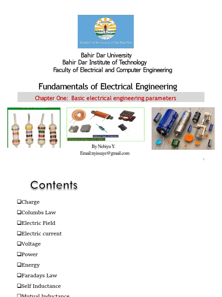 Fundamentals of Electrical Engineering | PDF | Inductor | Electromagnetic Induction