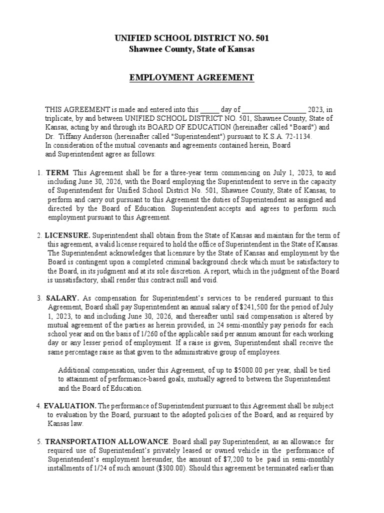 Superintendents Contract 2023-26 | Download Free PDF | Sick Leave | Indemnity