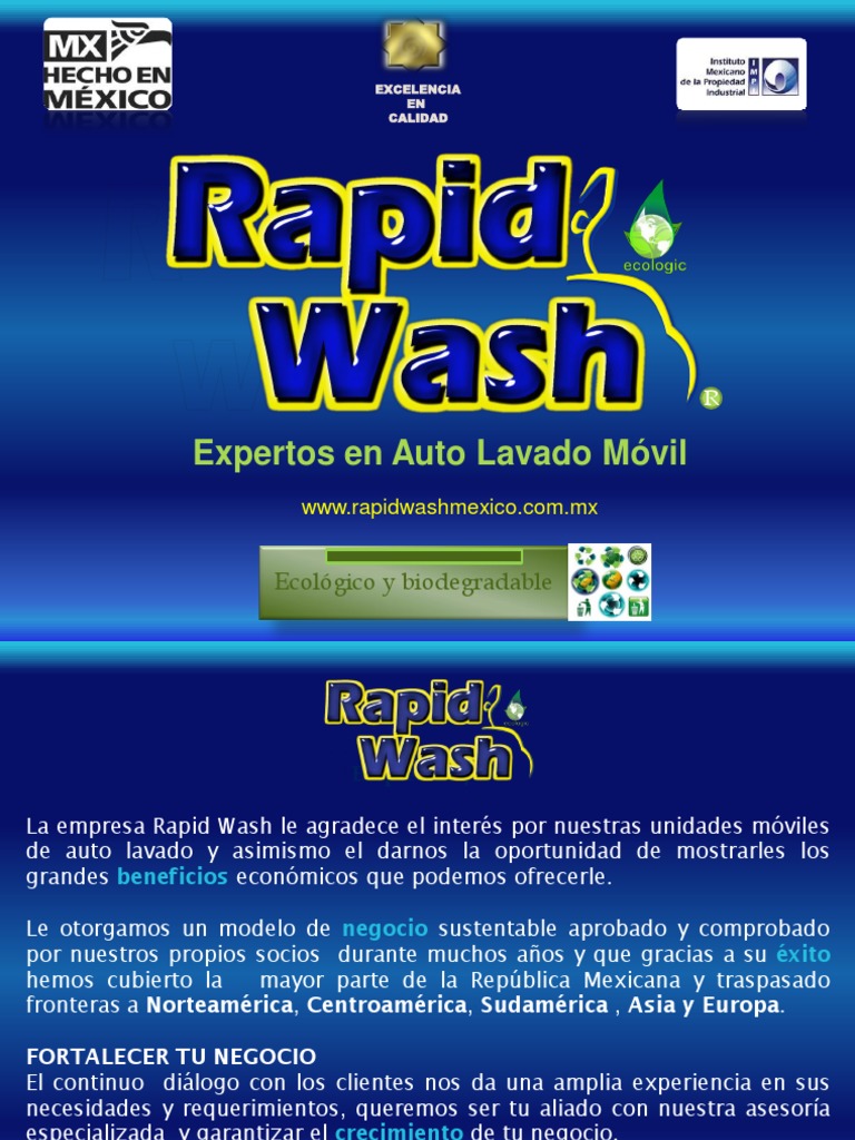 El Negocio de Autolavado Rapid Wash | PDF | Calidad (comercial) | Soporte técnico