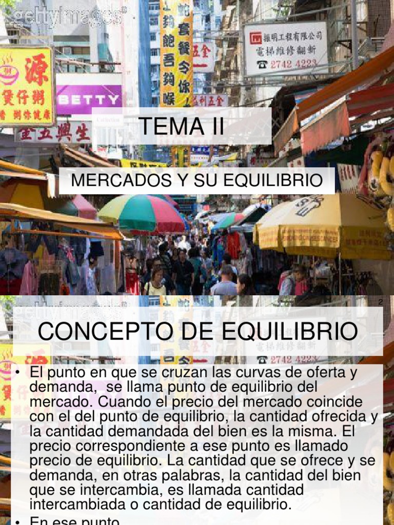 Mercados y Su Equilibrio | PDF | Oferta y demanda | Mercado (economía)