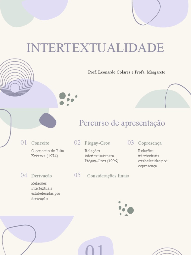 Slide Intertextualidade | PDF | Citação | Comunicação humana