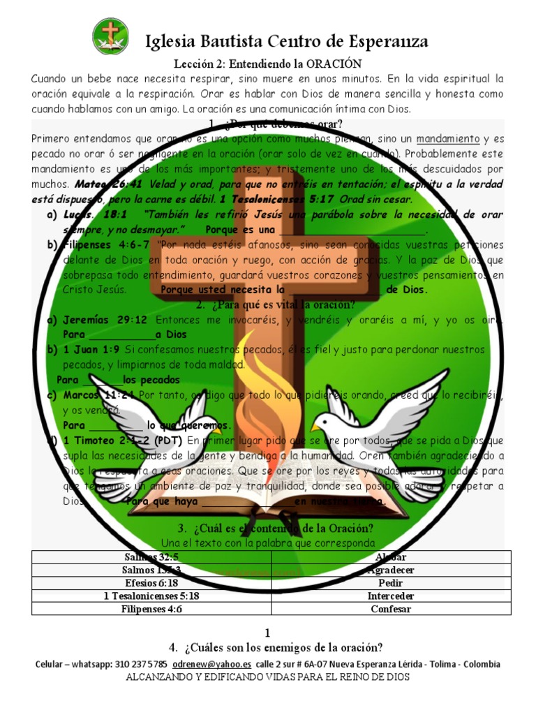 Importancia de la Oración Cristiana | PDF | Oración | Creencia religiosa y doctrina