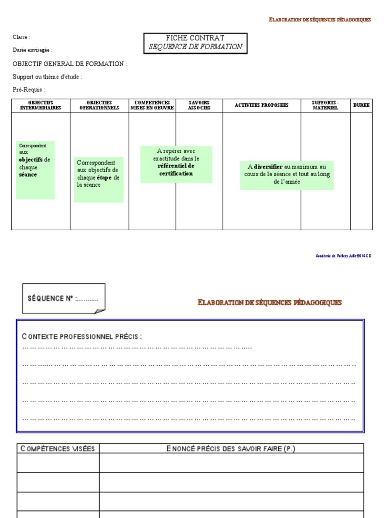 Elaboration Sequences Et Seances-2 | PDF | Pédagogie