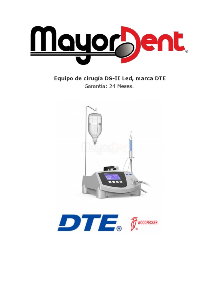 Equipo de Cirugía DS-II Led, Marca DTE (China) | PDF