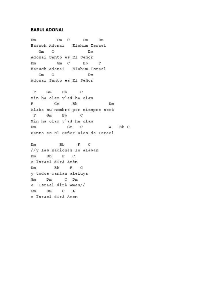 Baruj Adonai | PDF