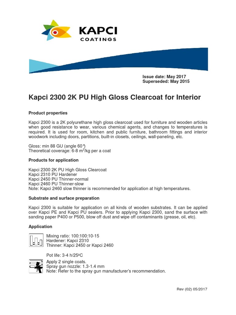 Kapci 2300 2K PU High Gloss Clearcoat | PDF | Building Engineering ...